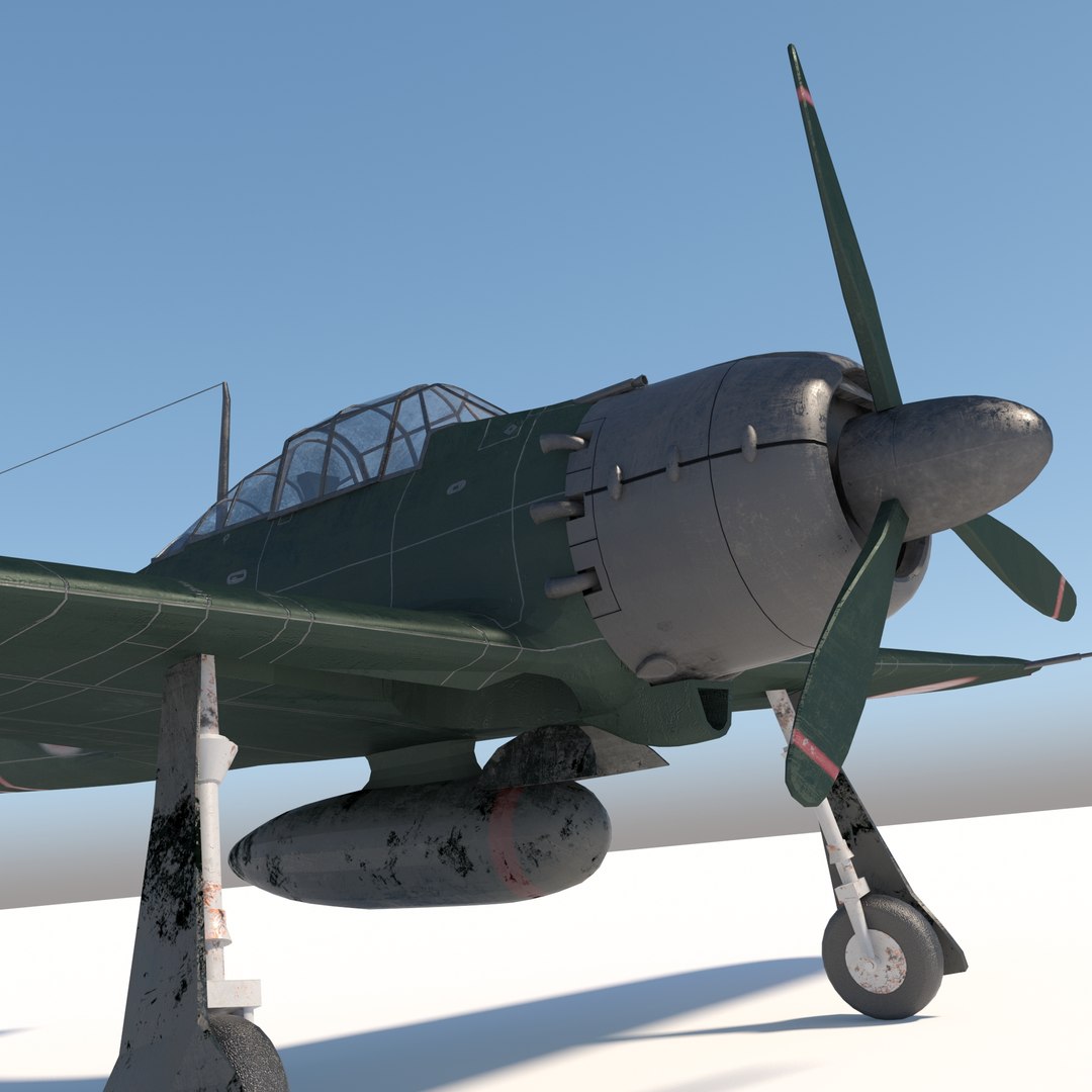Mitsubishi A6m Zero Rig Model - TurboSquid 1419336