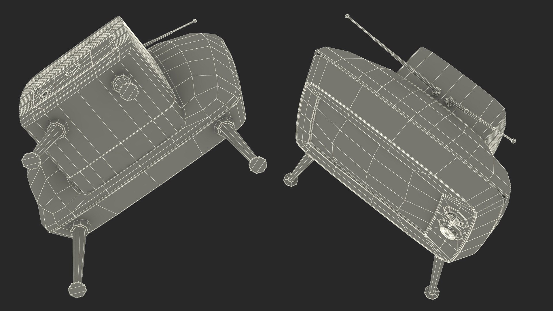 3D Old Tv On Legs - TurboSquid 2174831