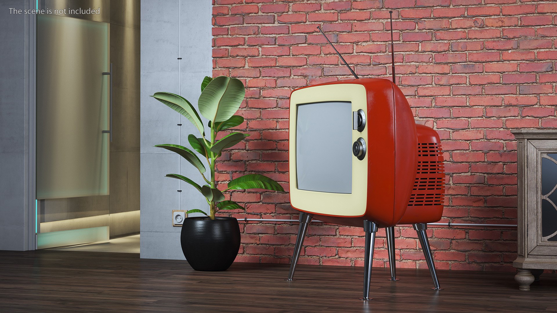 3D Old Tv On Legs - TurboSquid 2174831