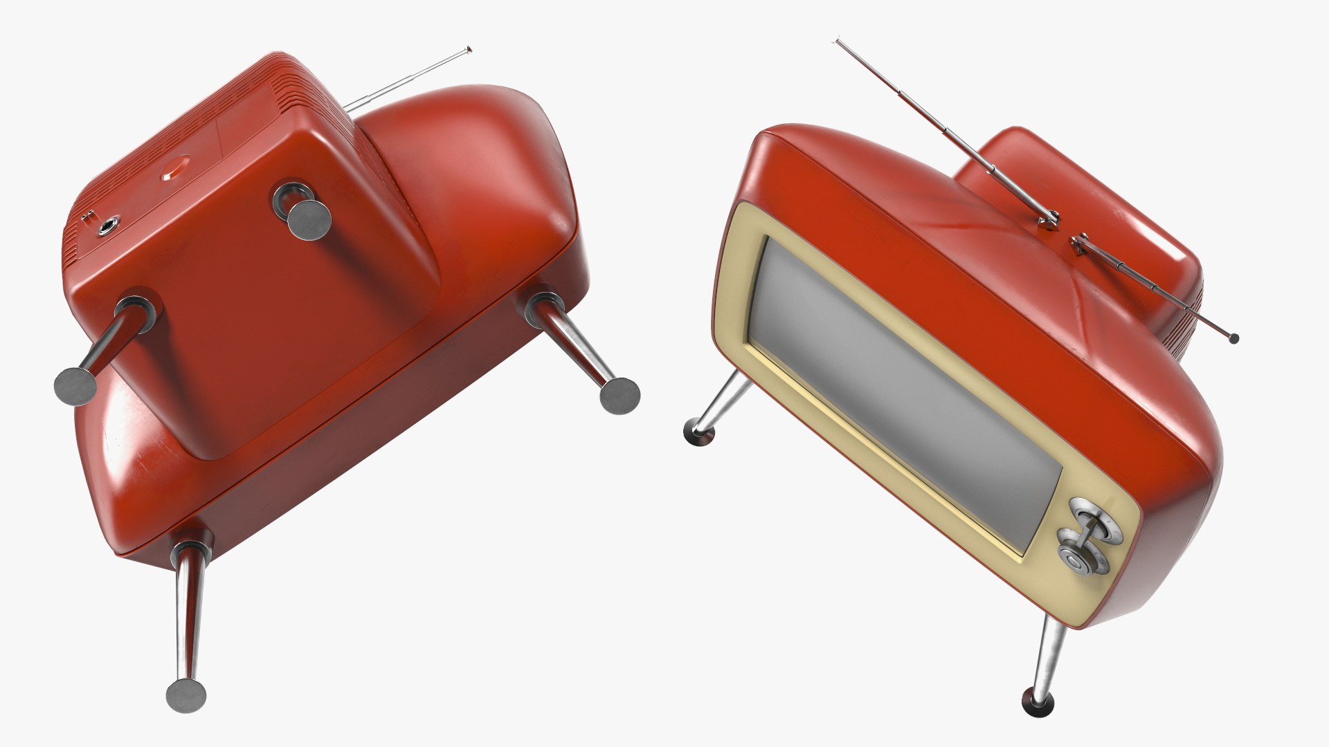 3D Old Tv On Legs - TurboSquid 2174831