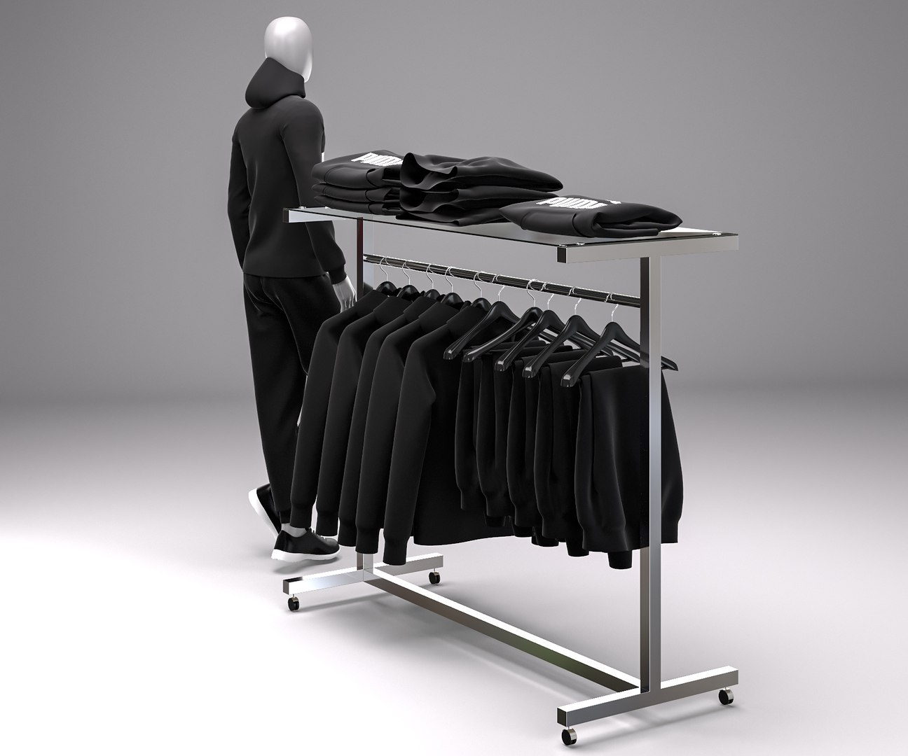 Male Hoodie Pants Stand 3D Model - TurboSquid 1371397