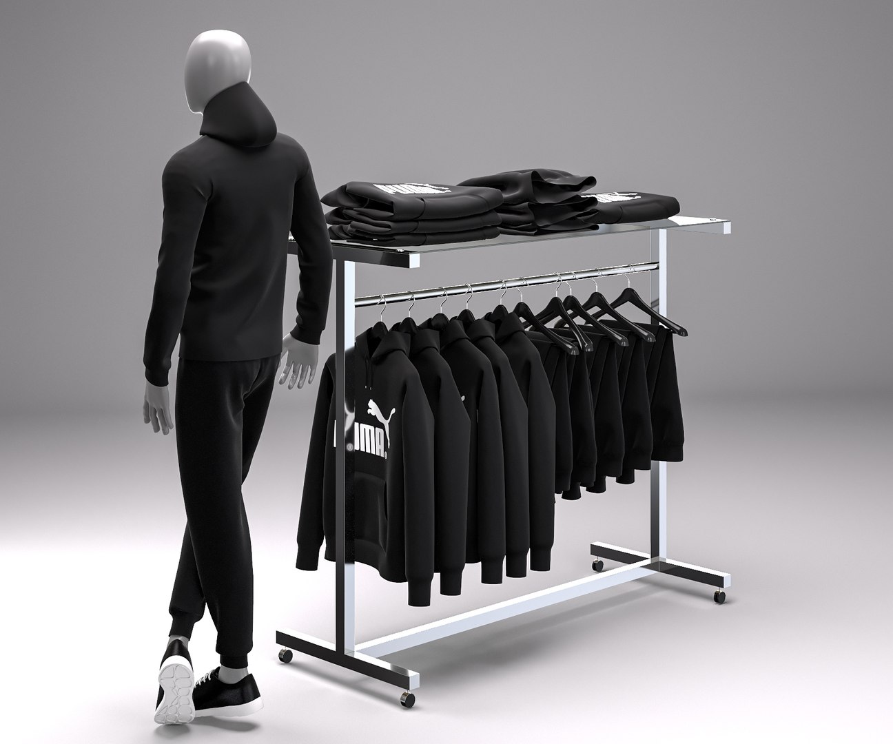 Male Hoodie Pants Stand 3D Model - TurboSquid 1371397