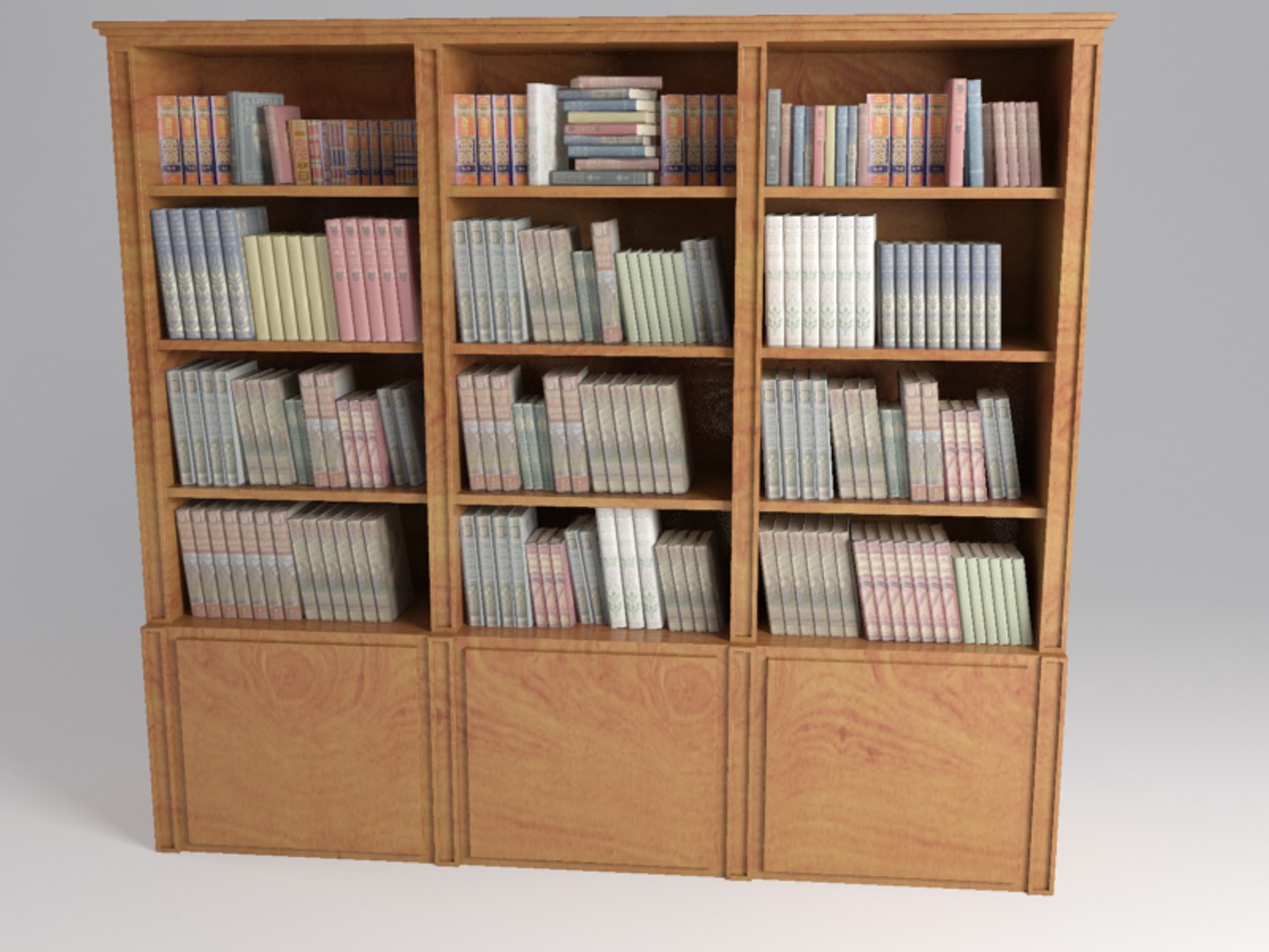 3d bookcase book case model