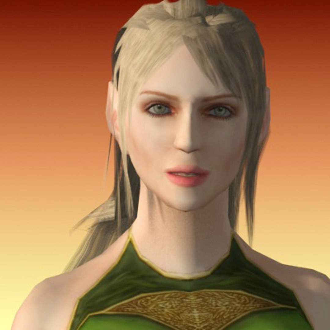 3d Fantasy Elf Female Model