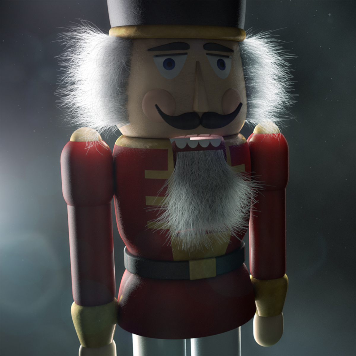 3d nutcracker walnut