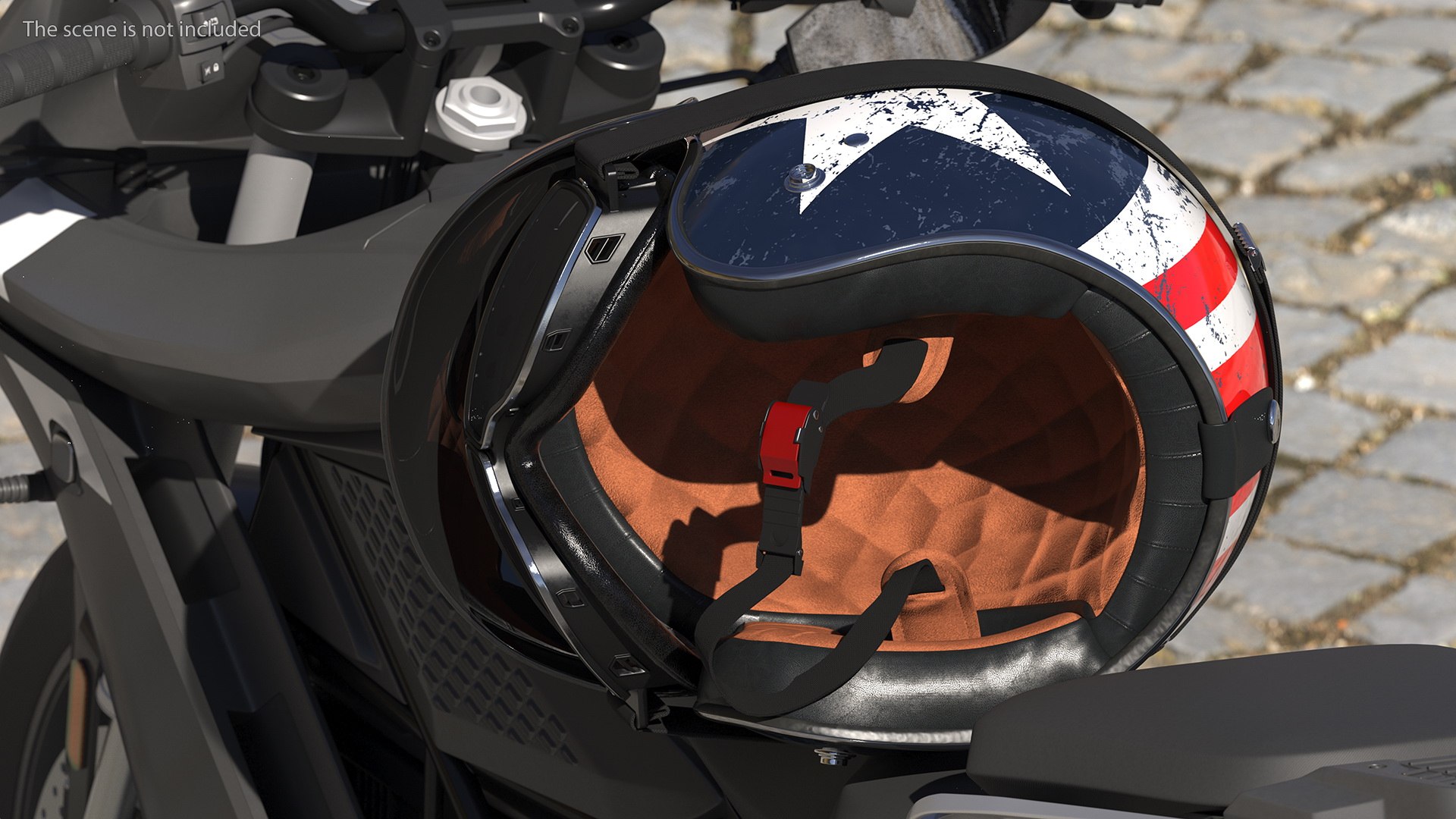 3D TORC Motorcycle Helmet Rebel Star With Goggles Model - TurboSquid ...