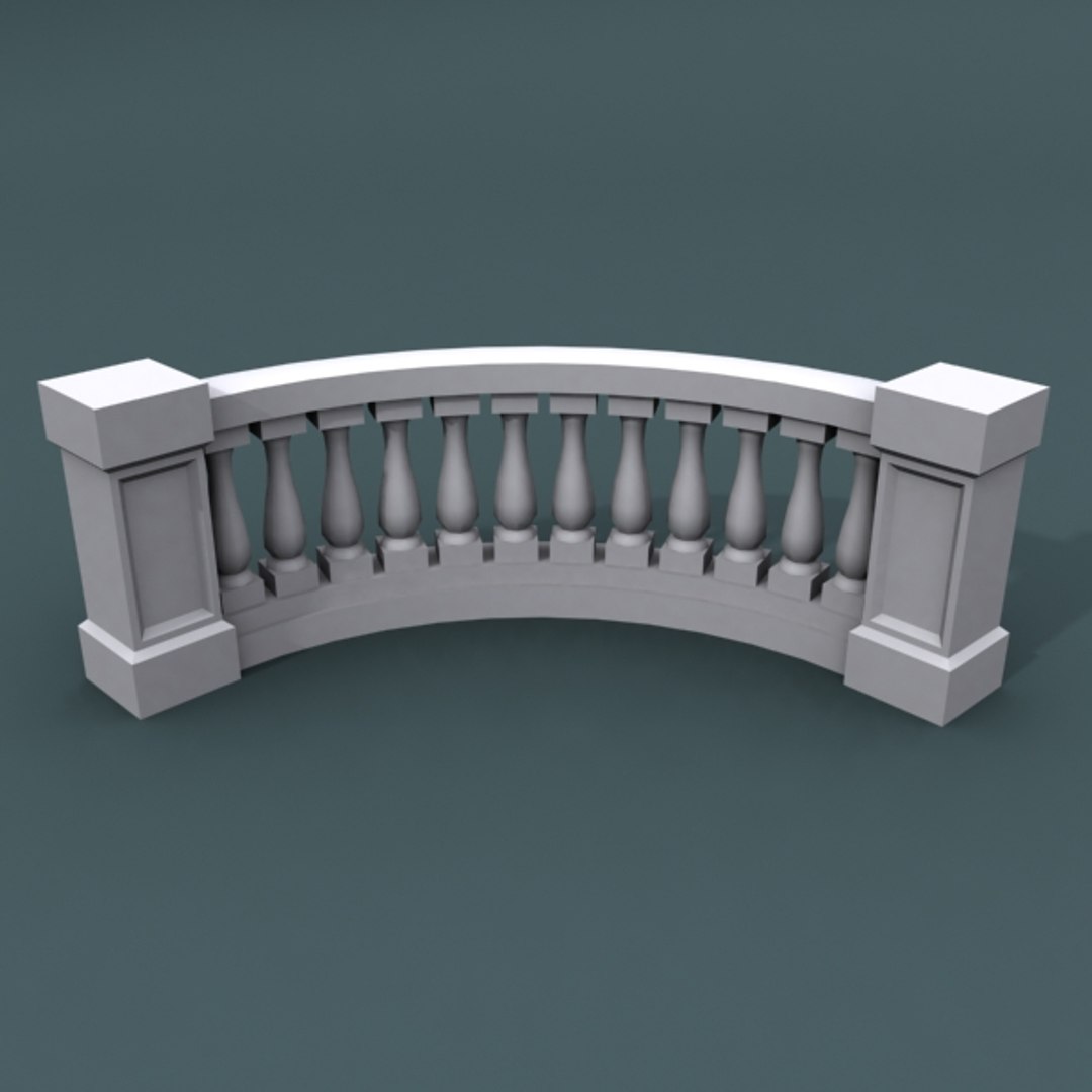 Curve Balustrade Bend 3d Max