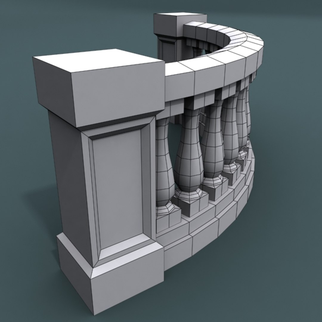 Curve Balustrade Bend 3d Max