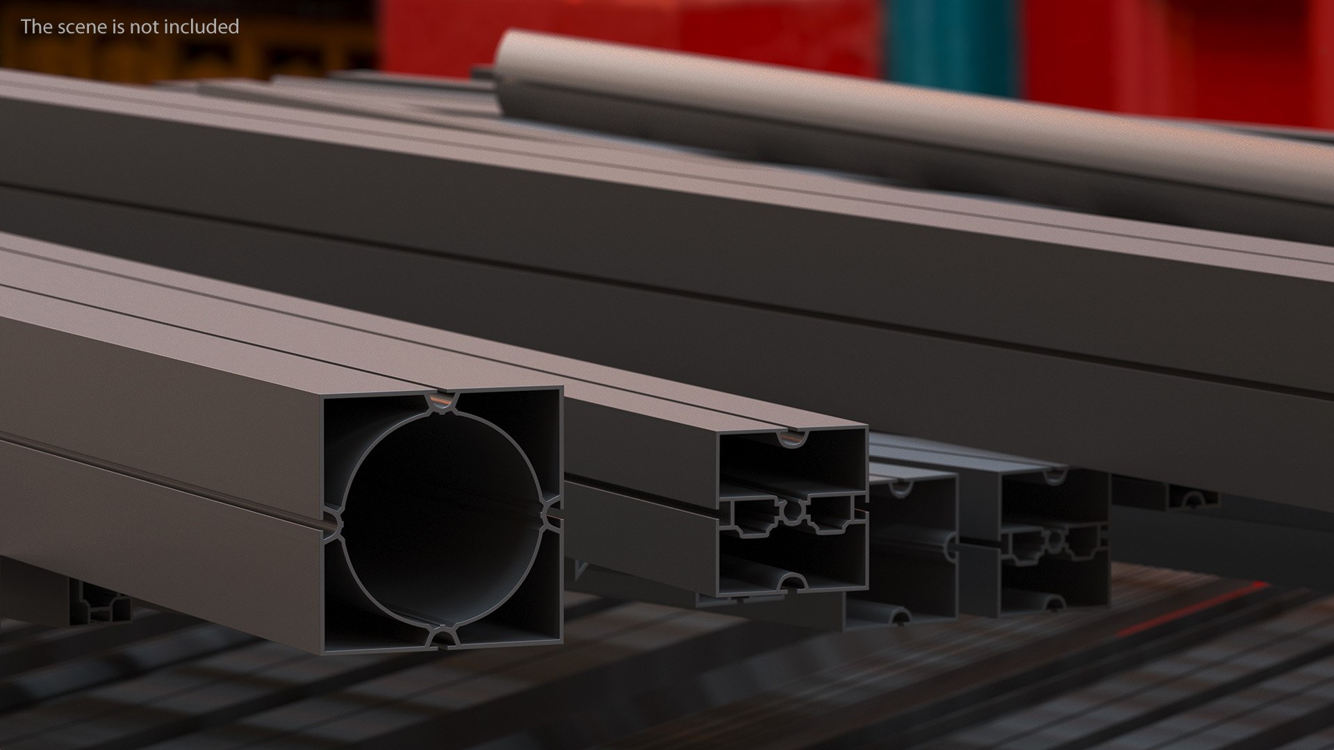 3D Black Metal Extrusions Set model - TurboSquid 2070442