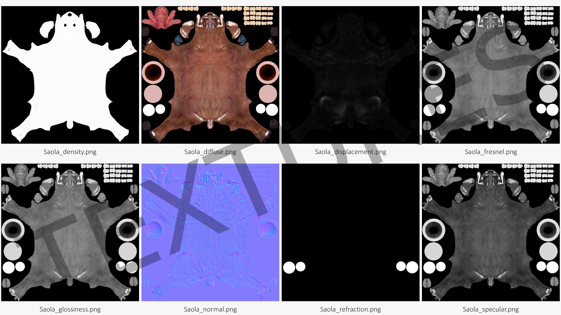 3D Saola Eating Pose Fur Model - TurboSquid 2202825