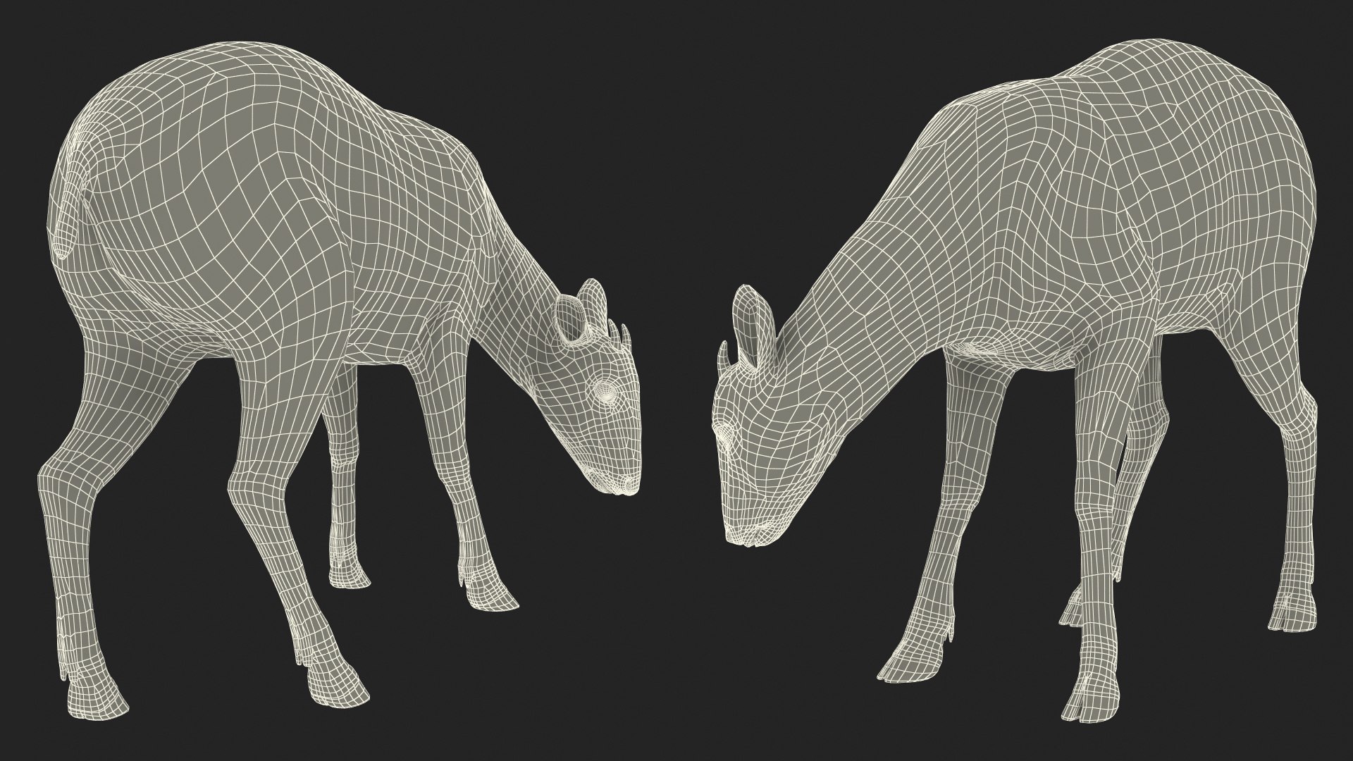 3D Saola Eating Pose Fur Model - TurboSquid 2202825