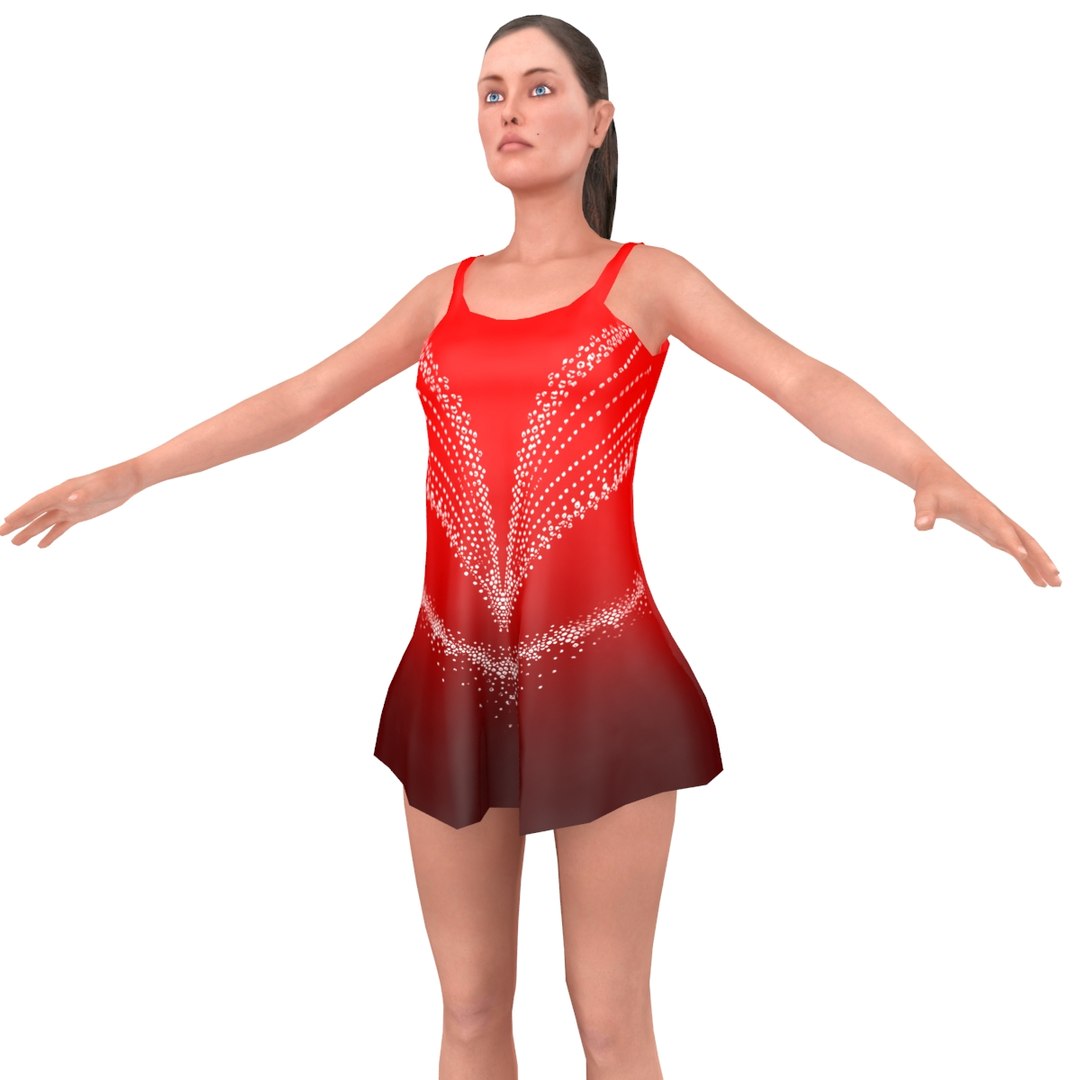 Female Figure Skater Model - TurboSquid 1312316