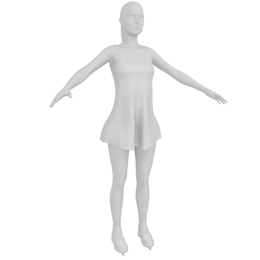 Female Figure Skater Model - TurboSquid 1312316