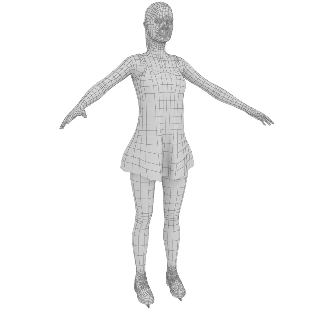 Female Figure Skater Model - TurboSquid 1312316