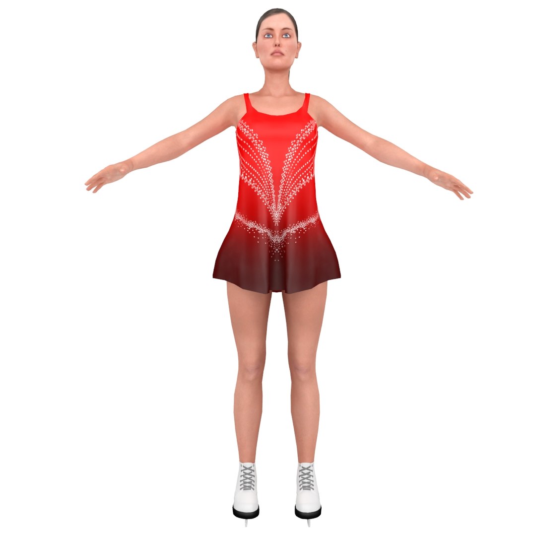 Female Figure Skater Model - TurboSquid 1312316