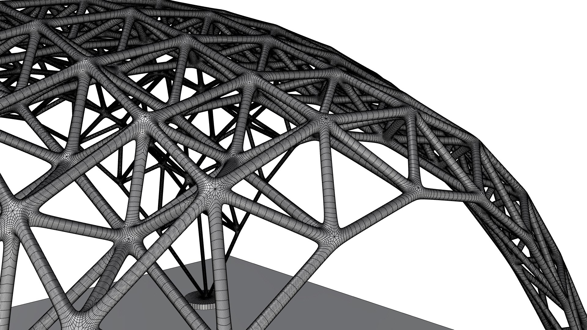 3D Truss Dome Structure Pavilion 02 HIGH - TurboSquid 2254757