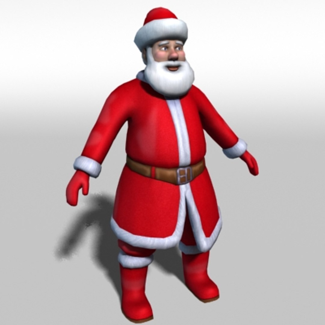 Santa Claus Rigged Animations 3d 3ds