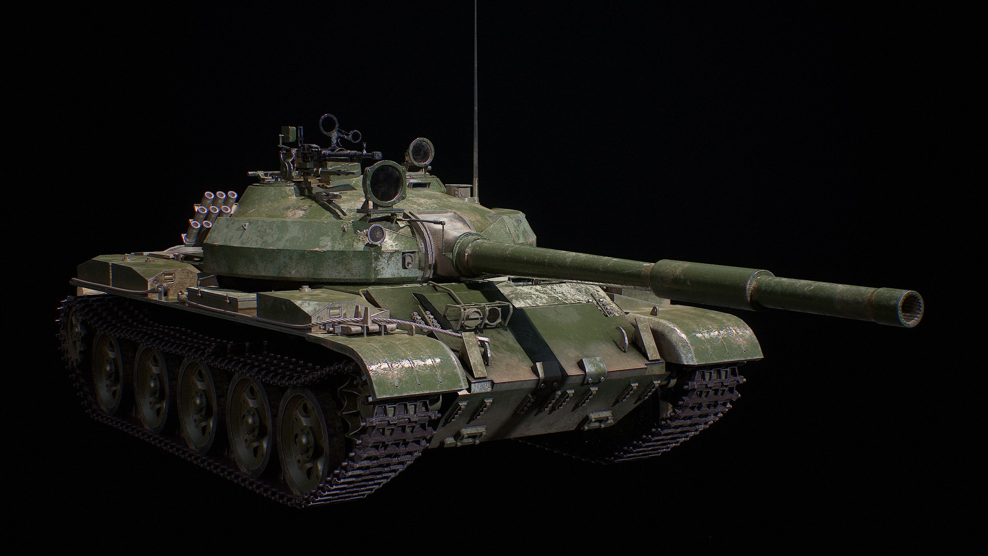 T62-M - Object 166 M6 - Main Soviet Union Battle Tank PBR 3D model - TurboSquid 2007380