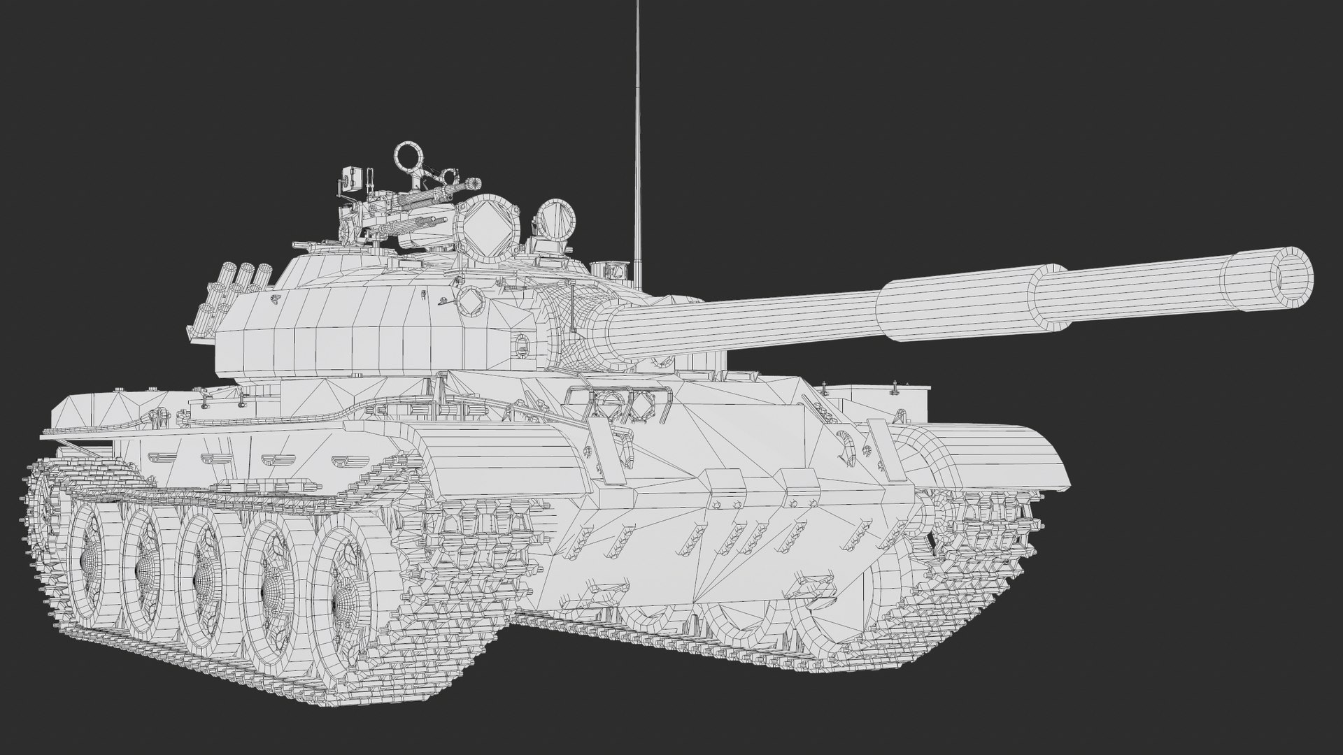 T62-M - Object 166 M6 - Main Soviet Union Battle Tank PBR 3D model - TurboSquid 2007380