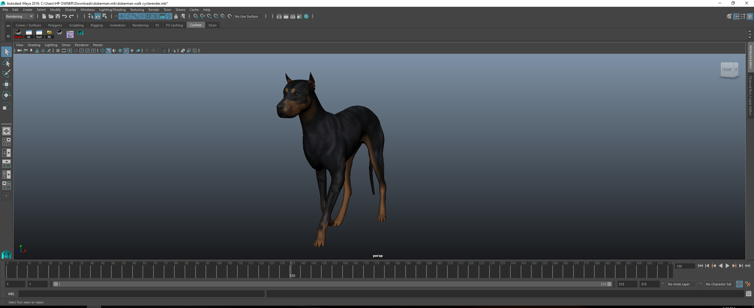 3D dog walk cycle - TurboSquid 1252723