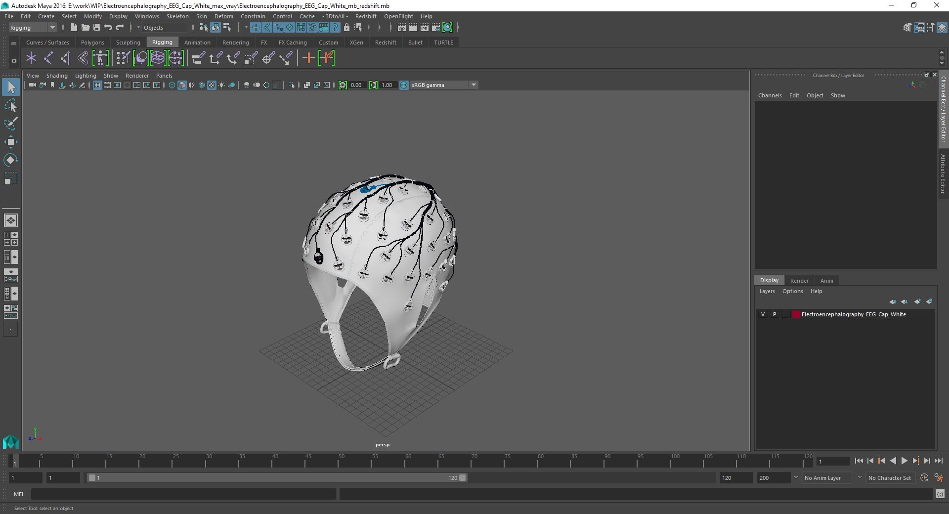 Electroencephalography EEG Cap White 3D - TurboSquid 2137537