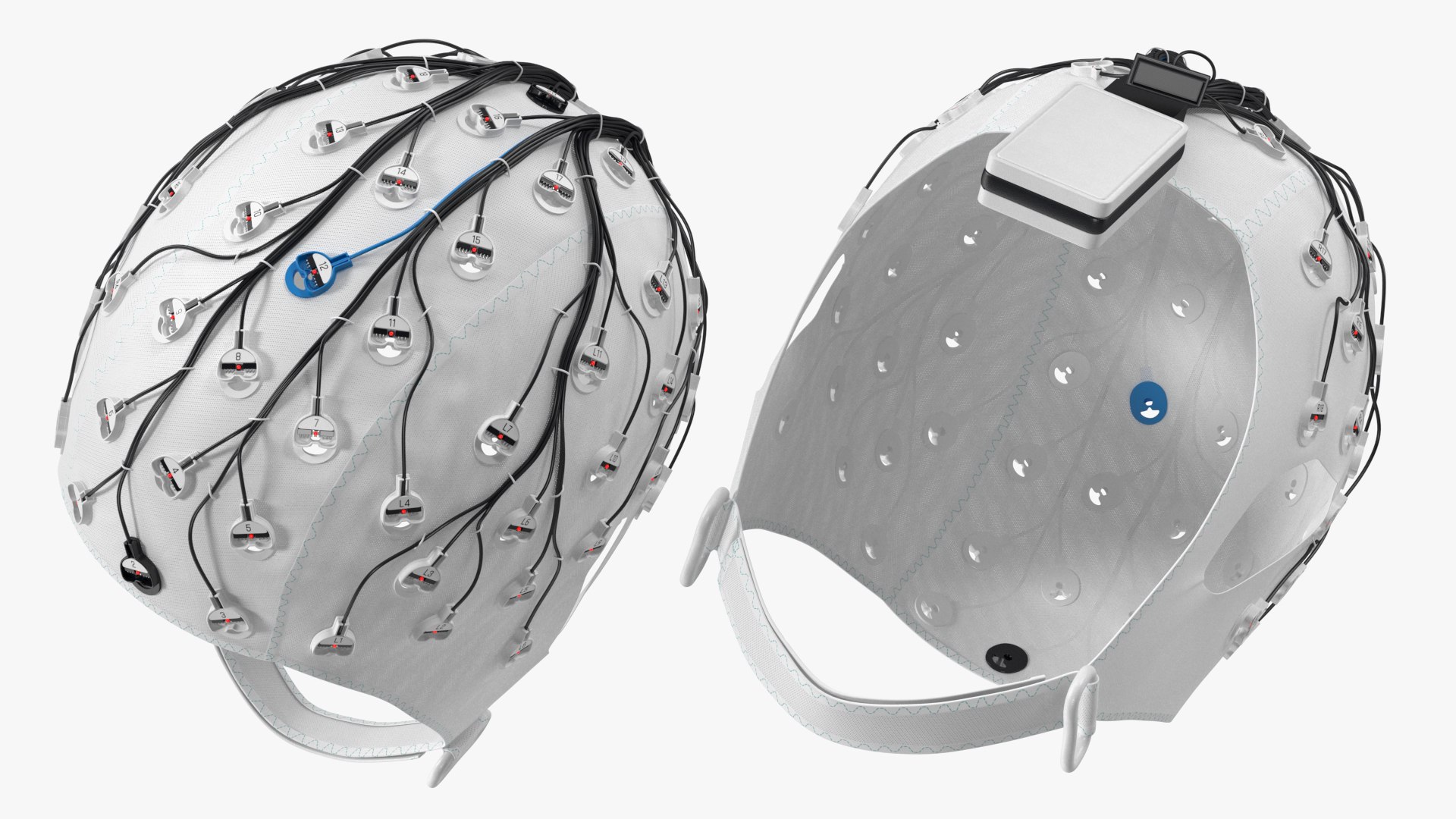 Electroencephalography EEG Cap White 3D - TurboSquid 2137537