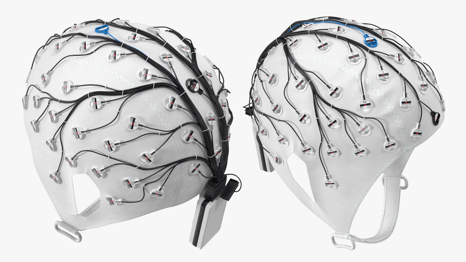 Electroencephalography EEG Cap White 3D - TurboSquid 2137537