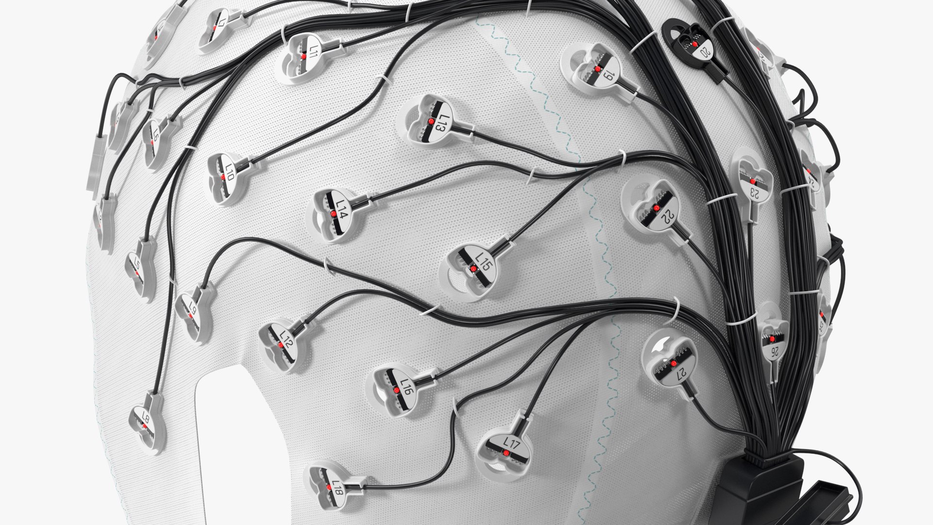 Electroencephalography EEG Cap White 3D - TurboSquid 2137537