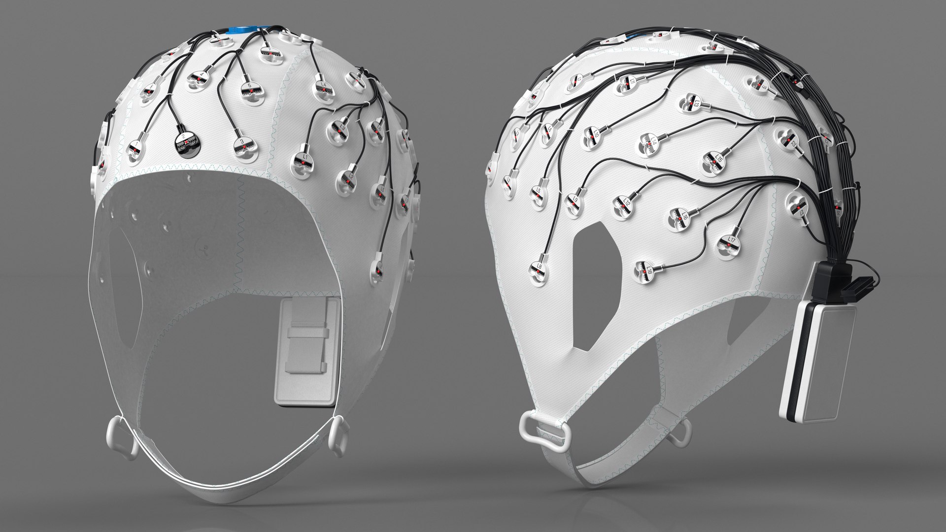 Electroencephalography EEG Cap White 3D - TurboSquid 2137537