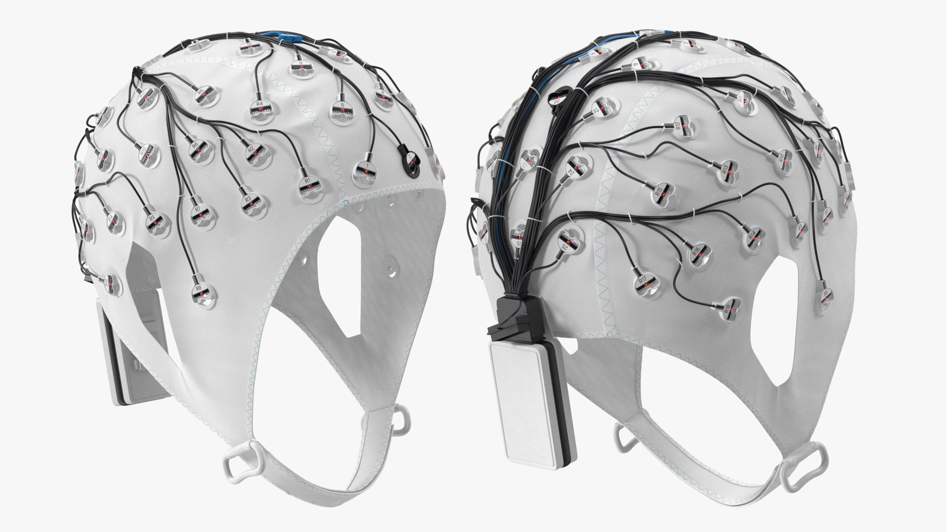 Electroencephalography EEG Cap White 3D - TurboSquid 2137537