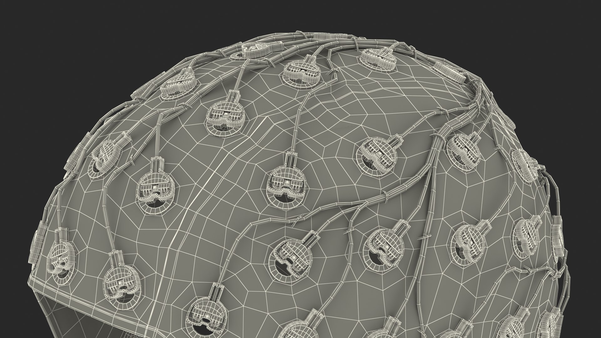 Electroencephalography EEG Cap White 3D - TurboSquid 2137537