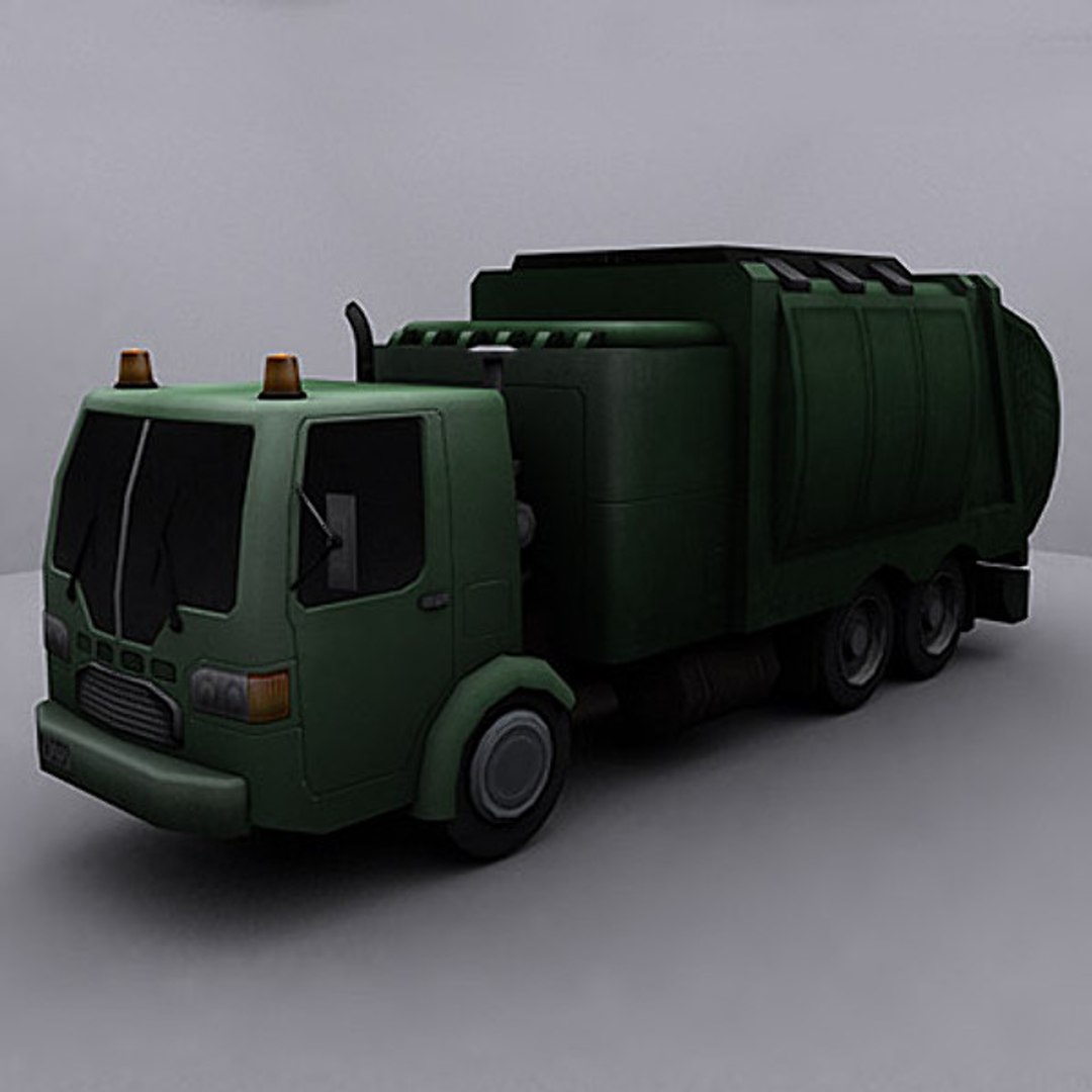 ready garbage truck 3d model