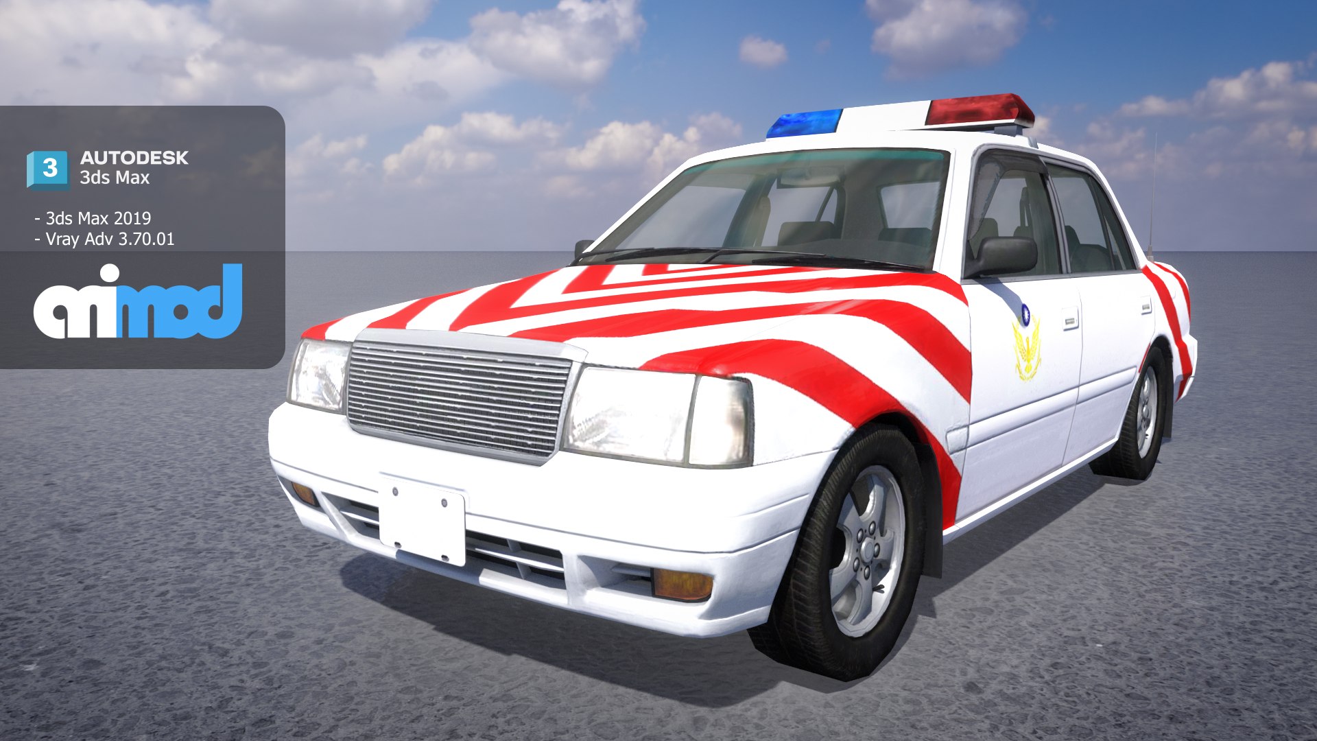 3D Model TW Police Car 002 - TurboSquid 2291089