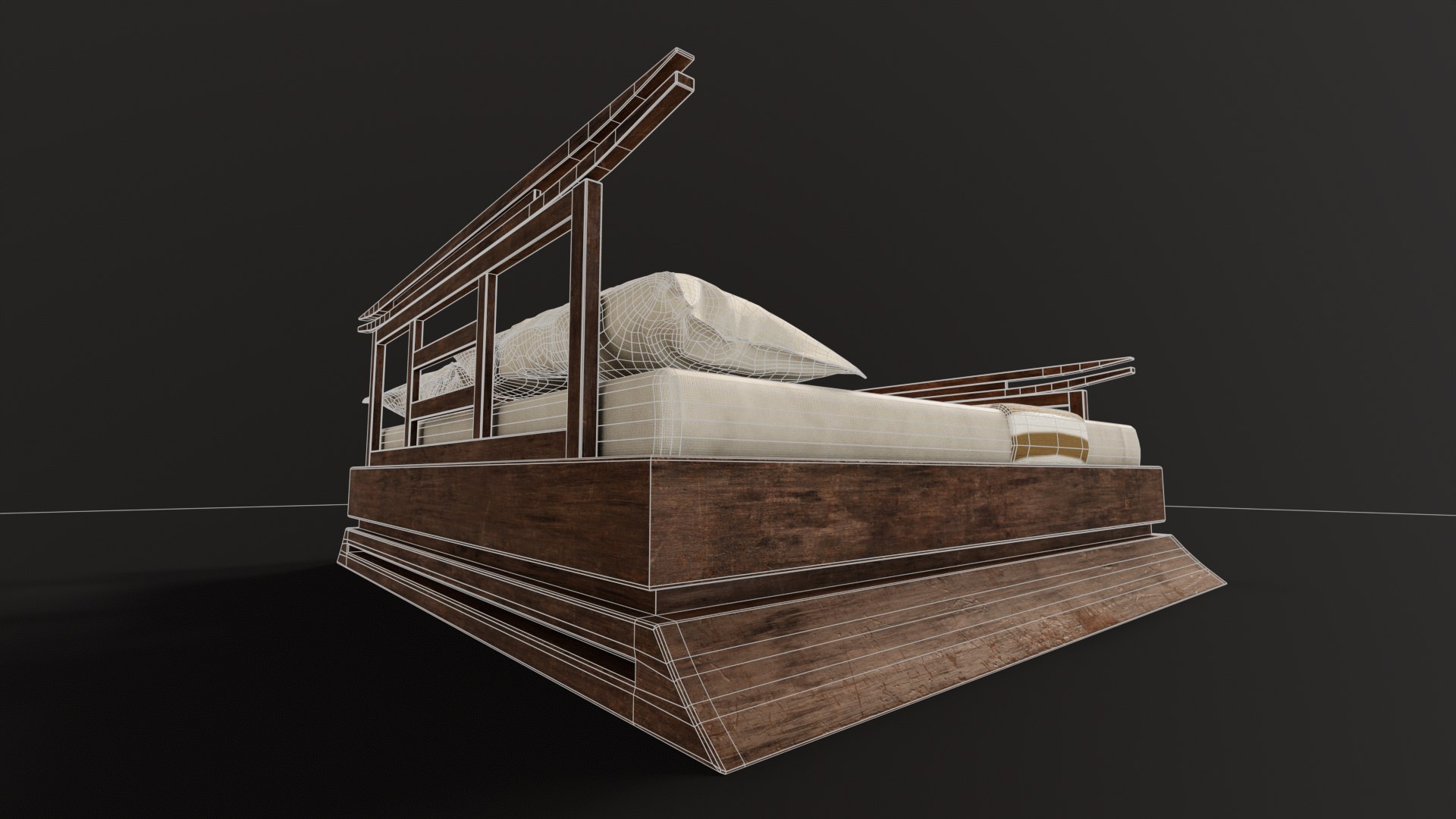 Kondo Bed 3D - TurboSquid 2276533
