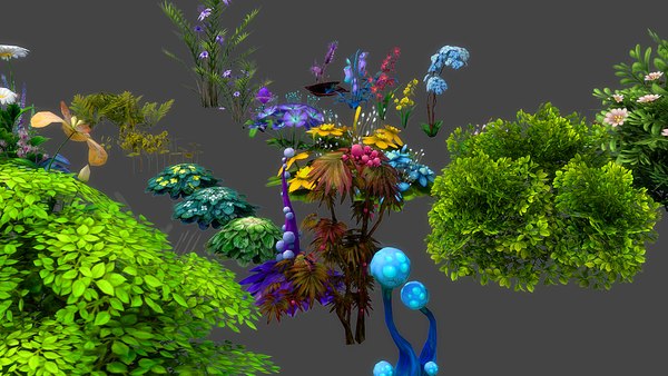 3d plant flower
