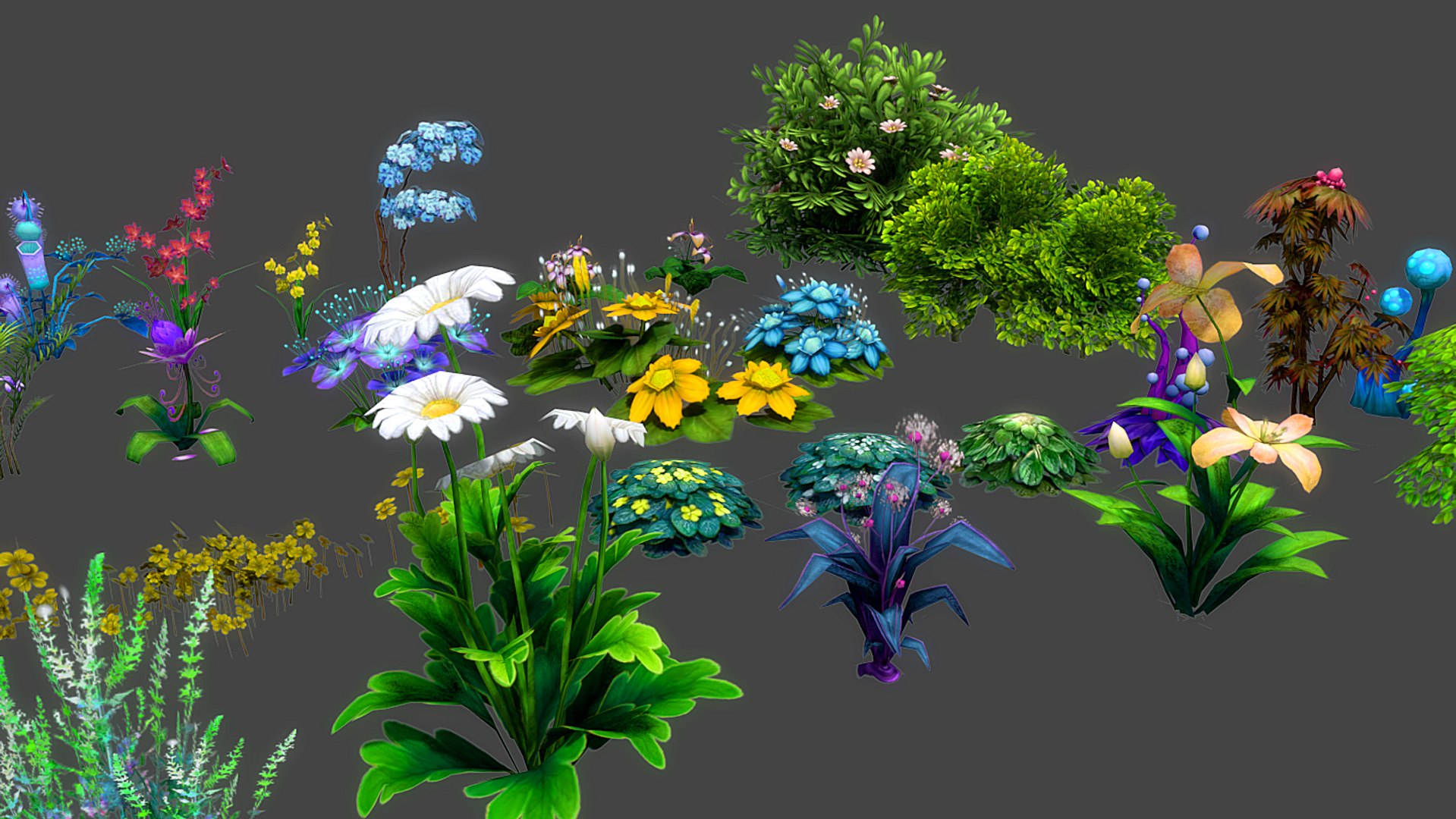 3d plant flower