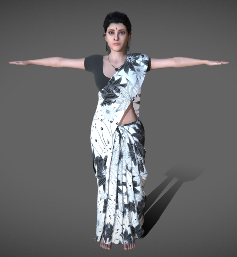 Indian Girl AASHNI AX08OM Indian Female 3D Model - TurboSquid 2113339