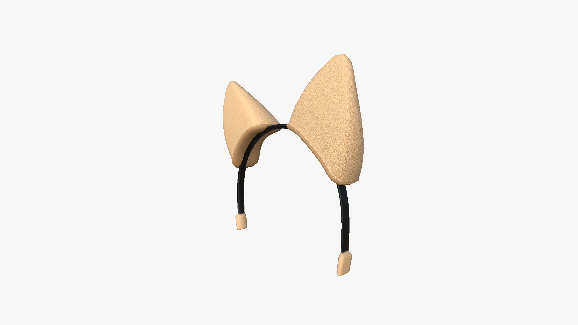 3D model Furry Ears Tiara B04 Beige - Headband Character Design ...