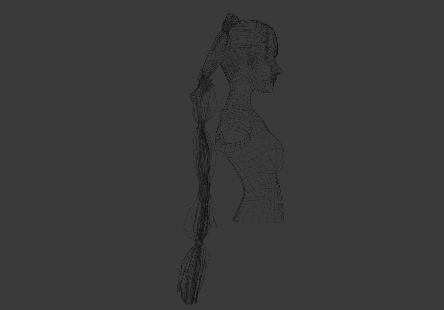 3D Pigtail Long Hairstyle - TurboSquid 1940713