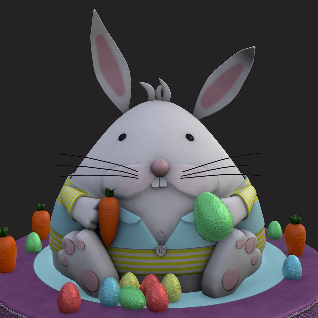 3D model Plump Rabbit Cake - TurboSquid 1884014