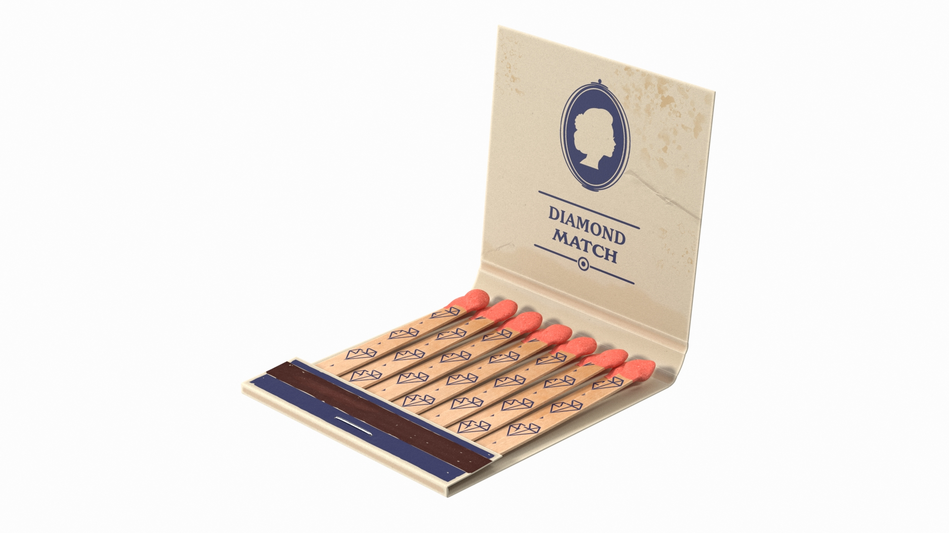 MatchBook Vintage Cover Open Model - TurboSquid 1857931