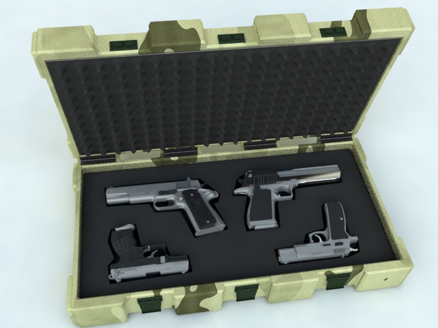 3d Model Of Set Guns Case