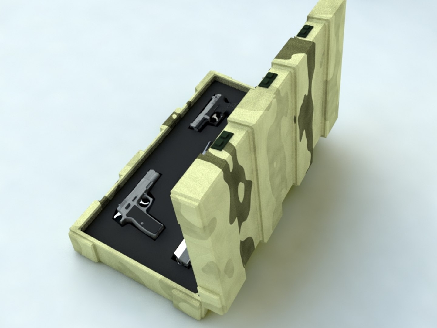 3d Model Of Set Guns Case