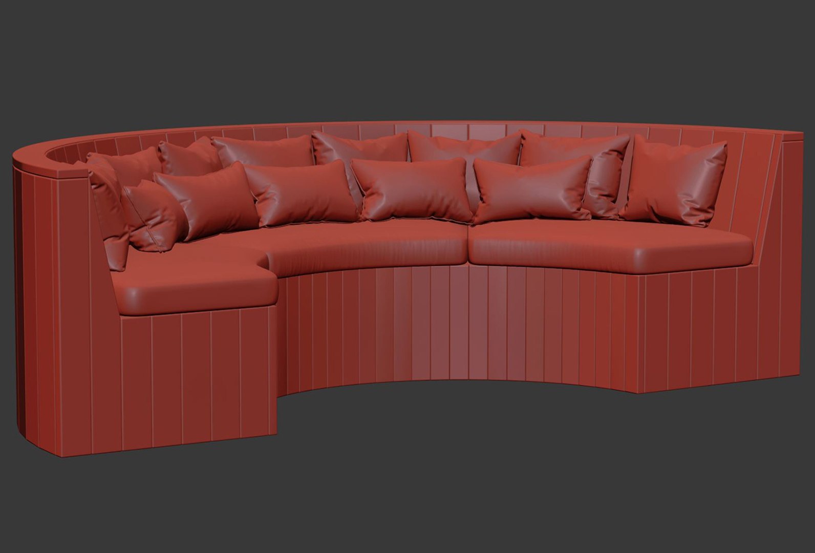 3D Eric Wooden Round Restaurant Sofa - TurboSquid 1998064
