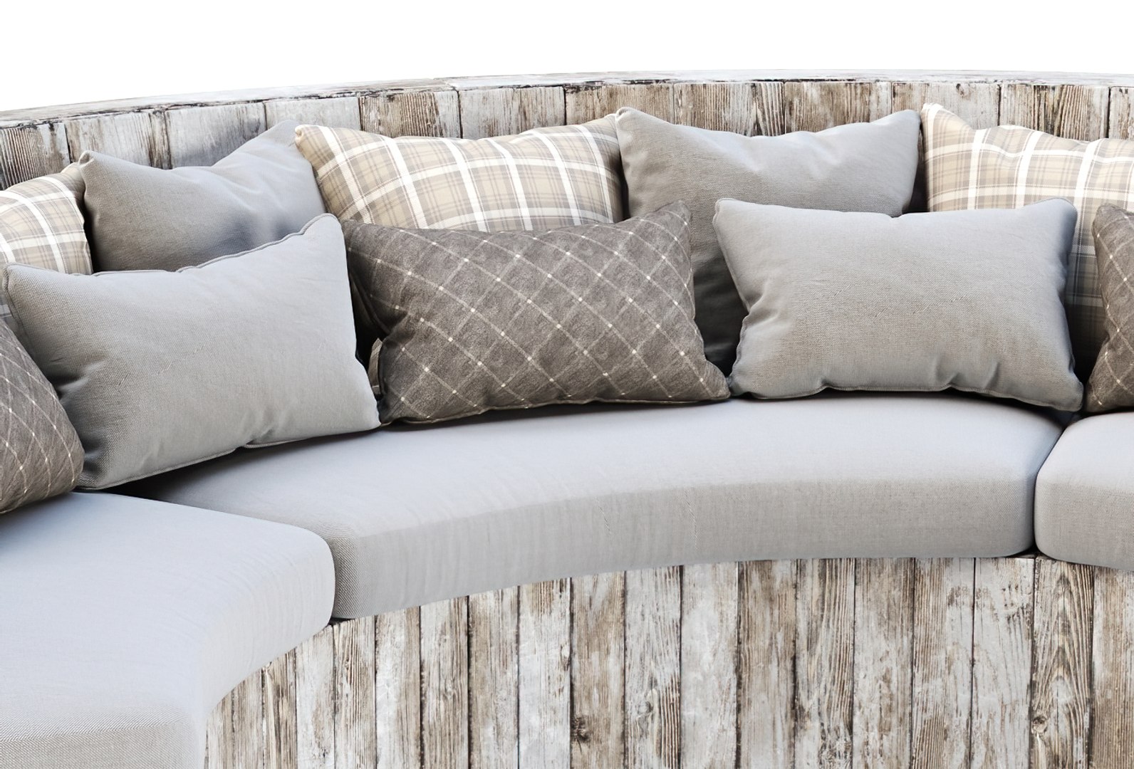 3D Eric Wooden Round Restaurant Sofa - TurboSquid 1998064
