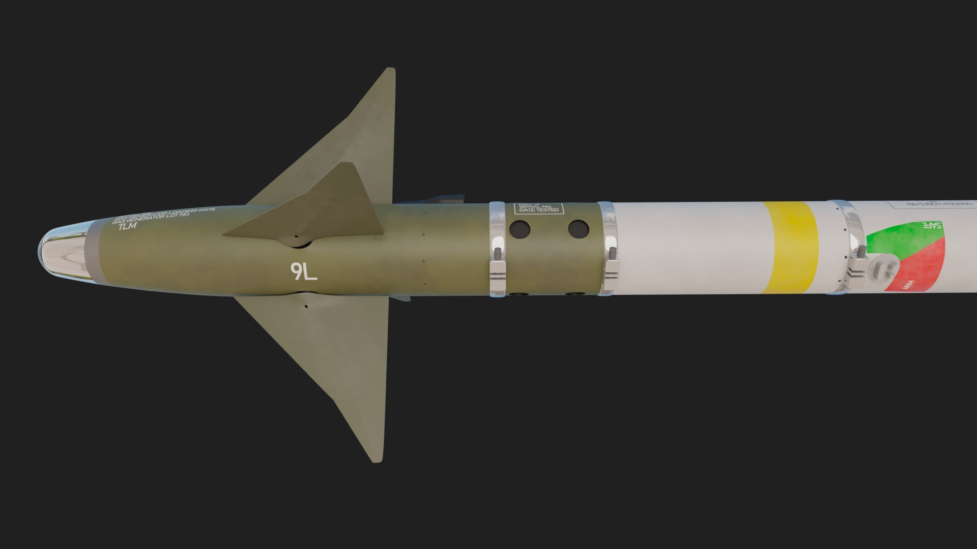 3D Aim-9L Sidewinder Missile - TurboSquid 2141405