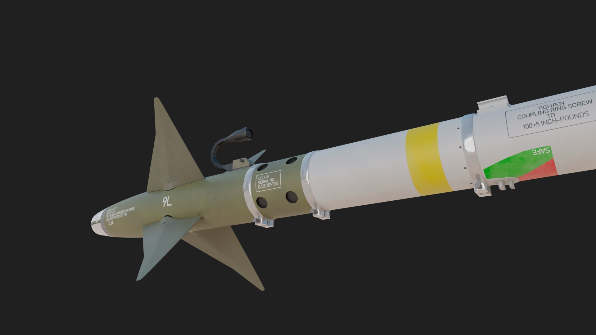 3D Aim-9L Sidewinder Missile - TurboSquid 2141405