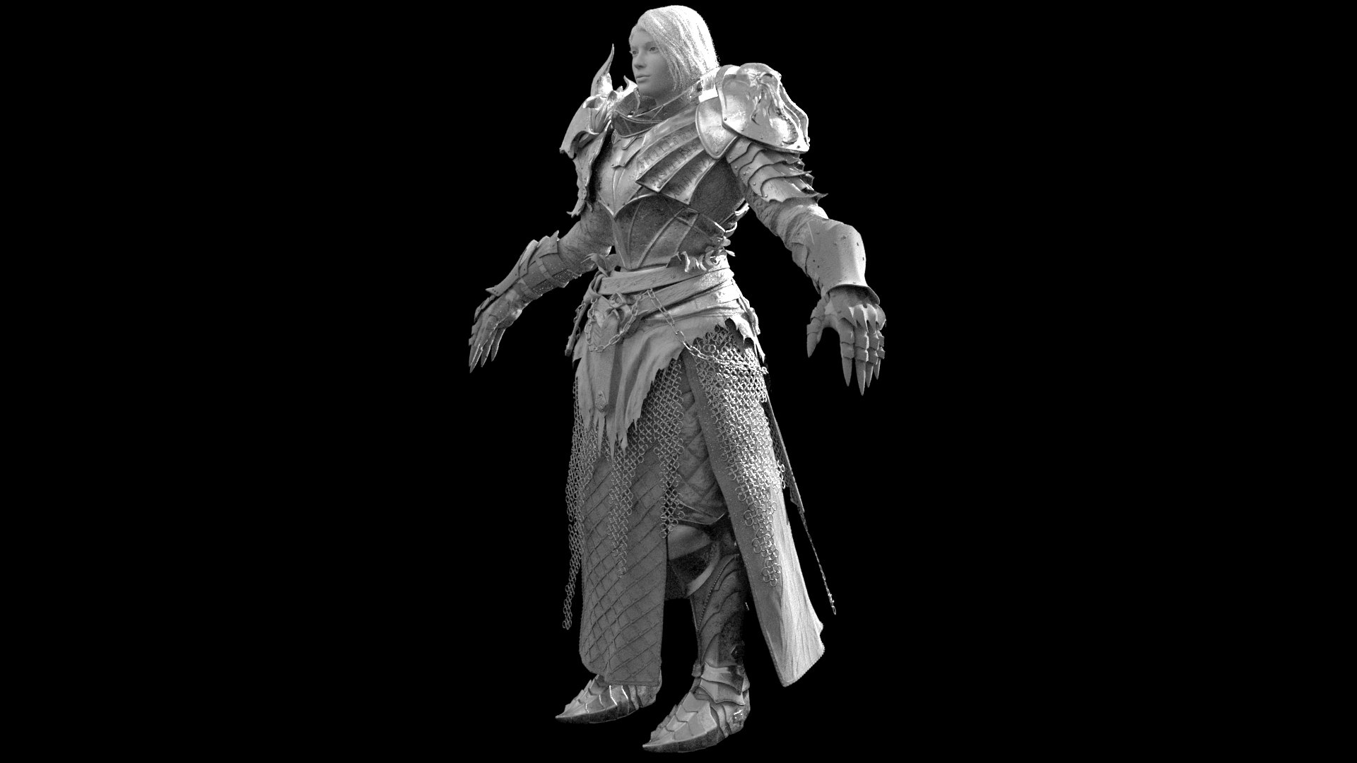 Knight Female Model - TurboSquid 2152059