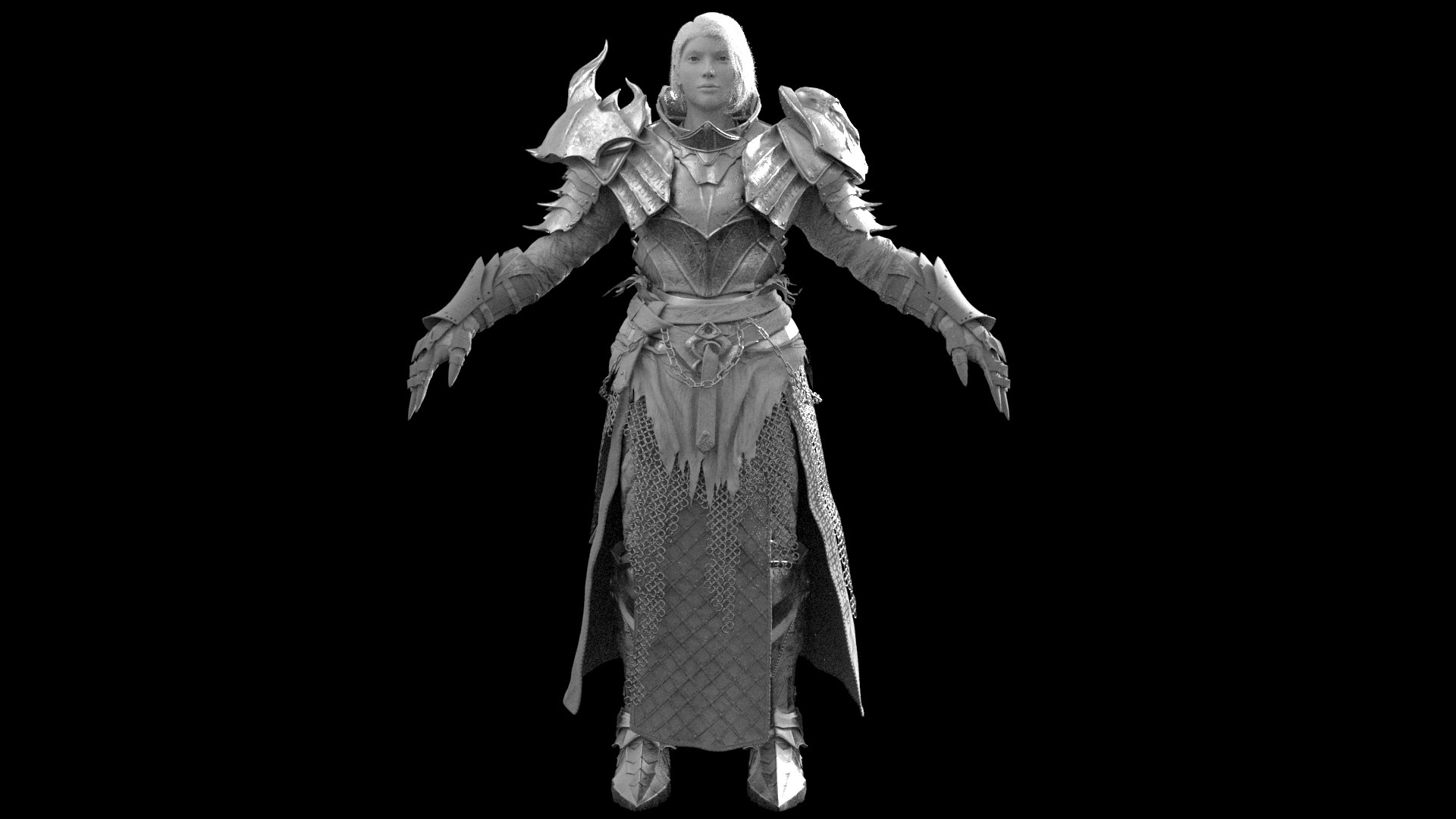 Knight Female Model - TurboSquid 2152059