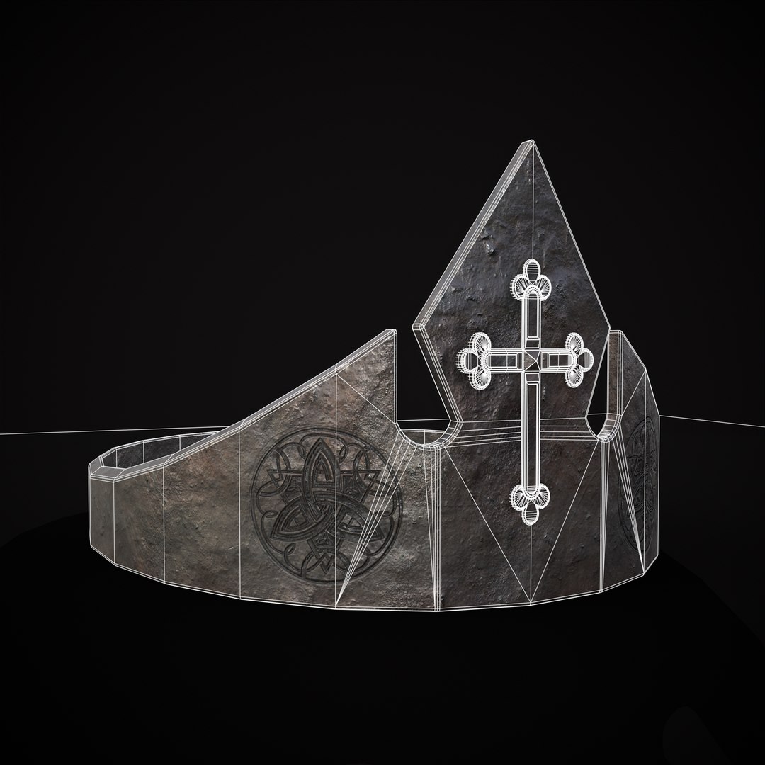 Medieval Iron Cross Crown Model - TurboSquid 2010612